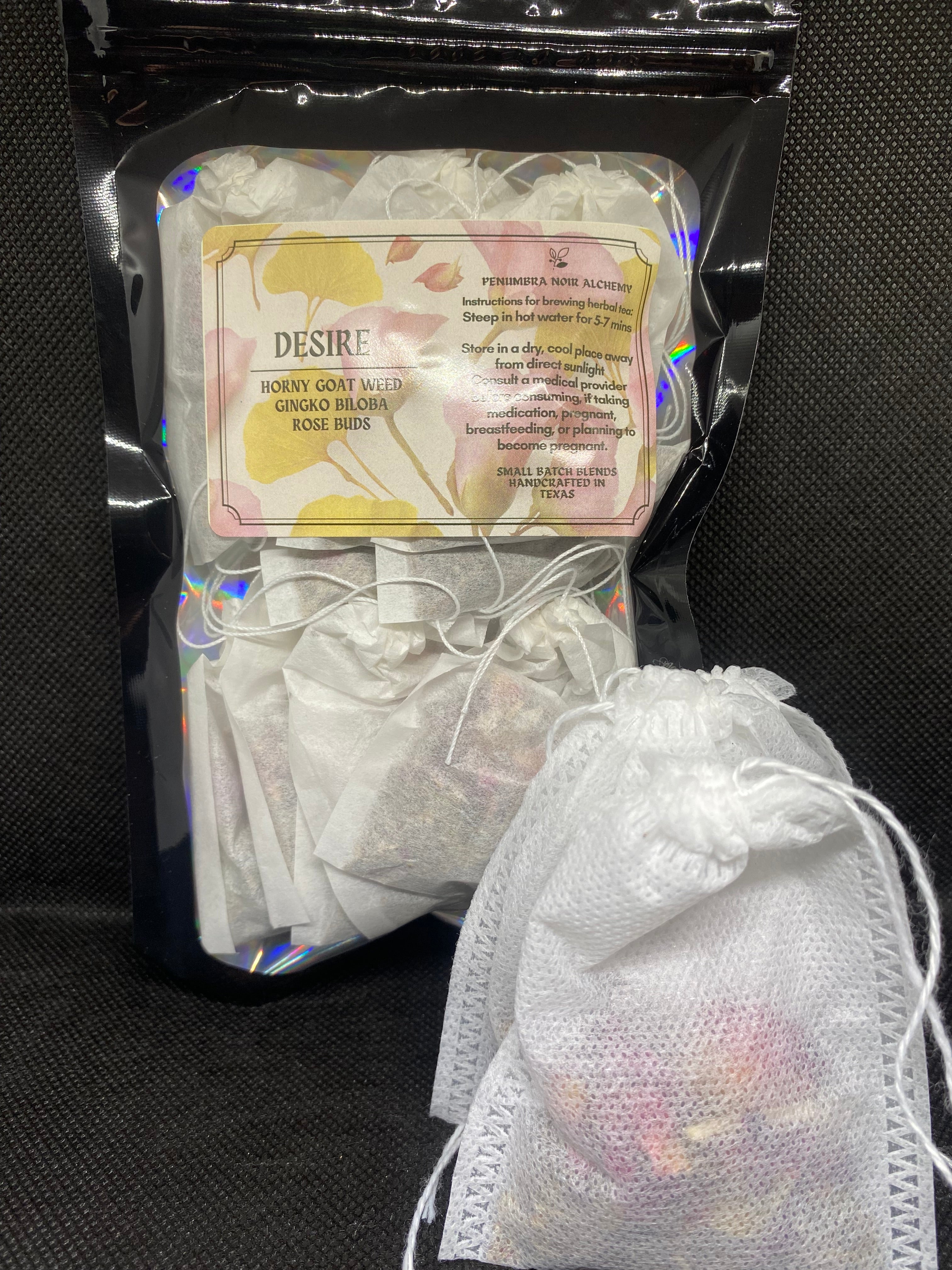 Desire 10 Tea Bag Pouch – Penumbra Noir Alchemy