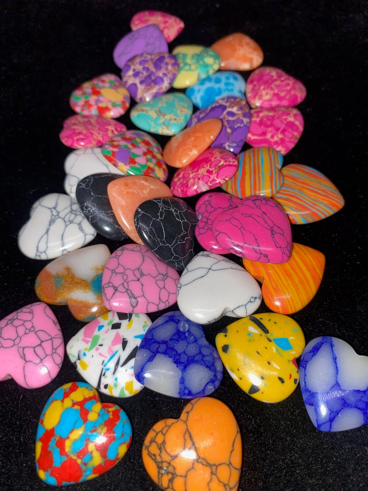 Heart Shaped Gemstone Worry Stones – Penumbra Noir Alchemy