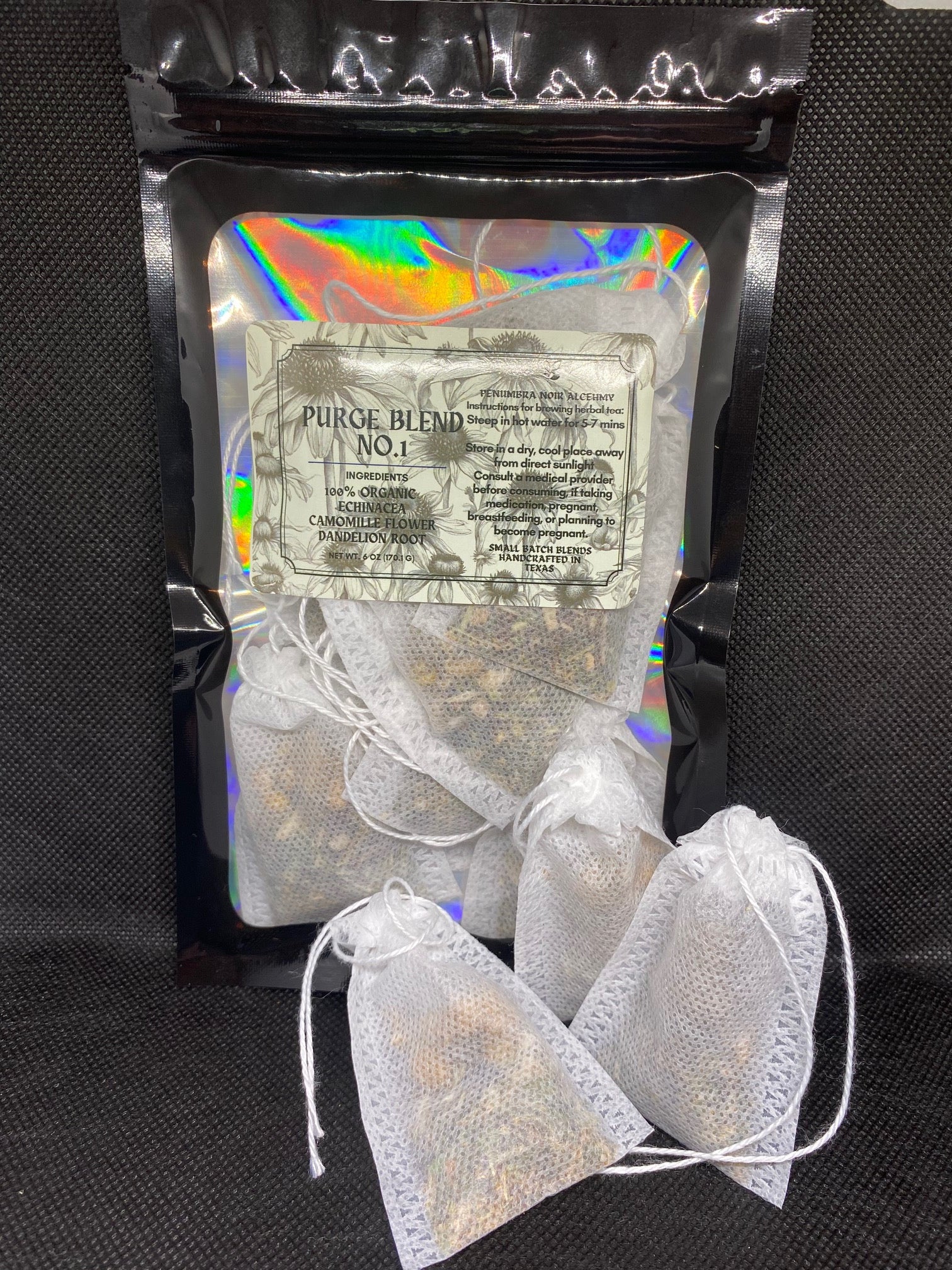 Purge Blend No1. 10 Tea Bag Pouch – Penumbra Noir Alchemy